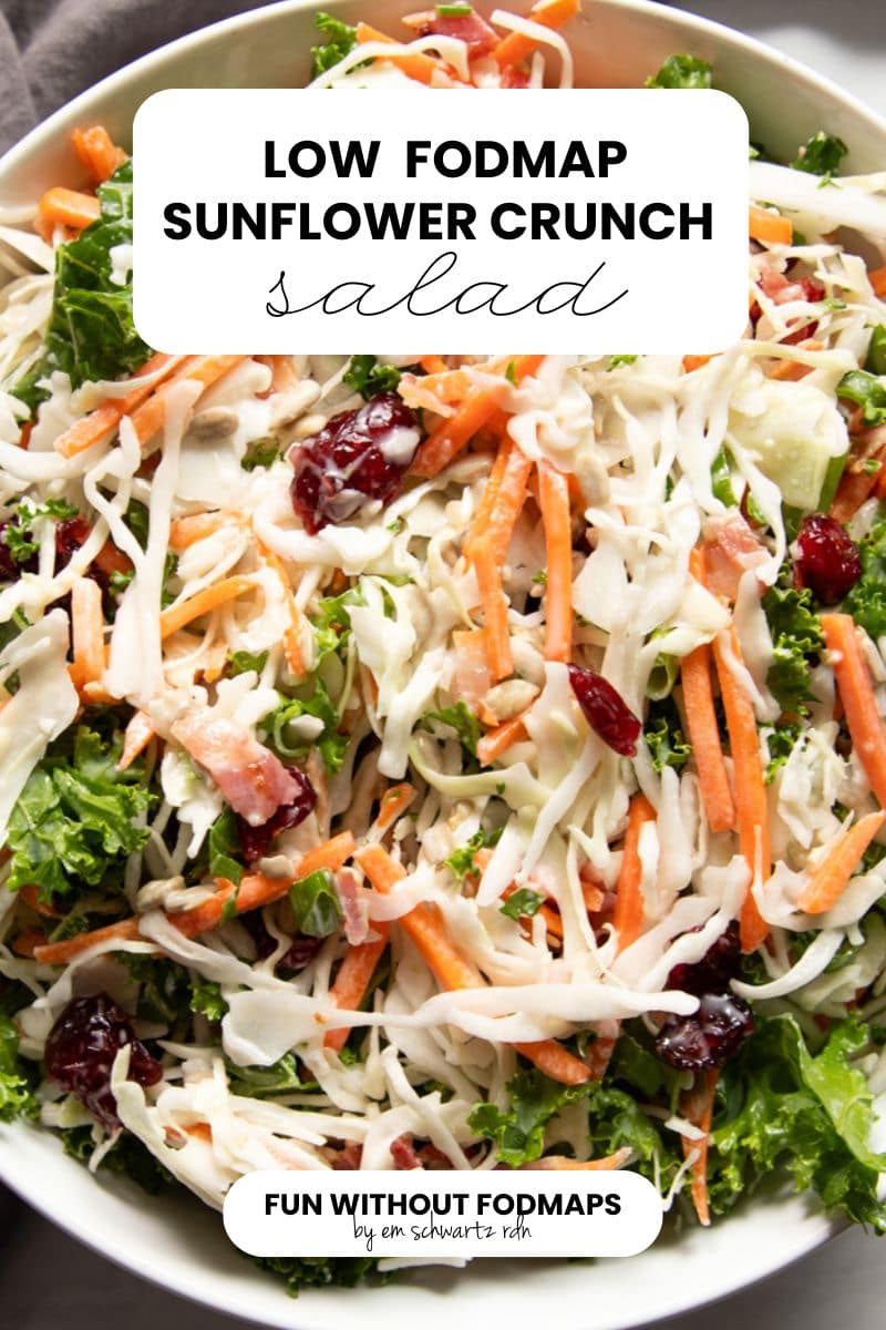 Low FODMAP Sunflower Crunch Salad - Fun Without FODMAPs
