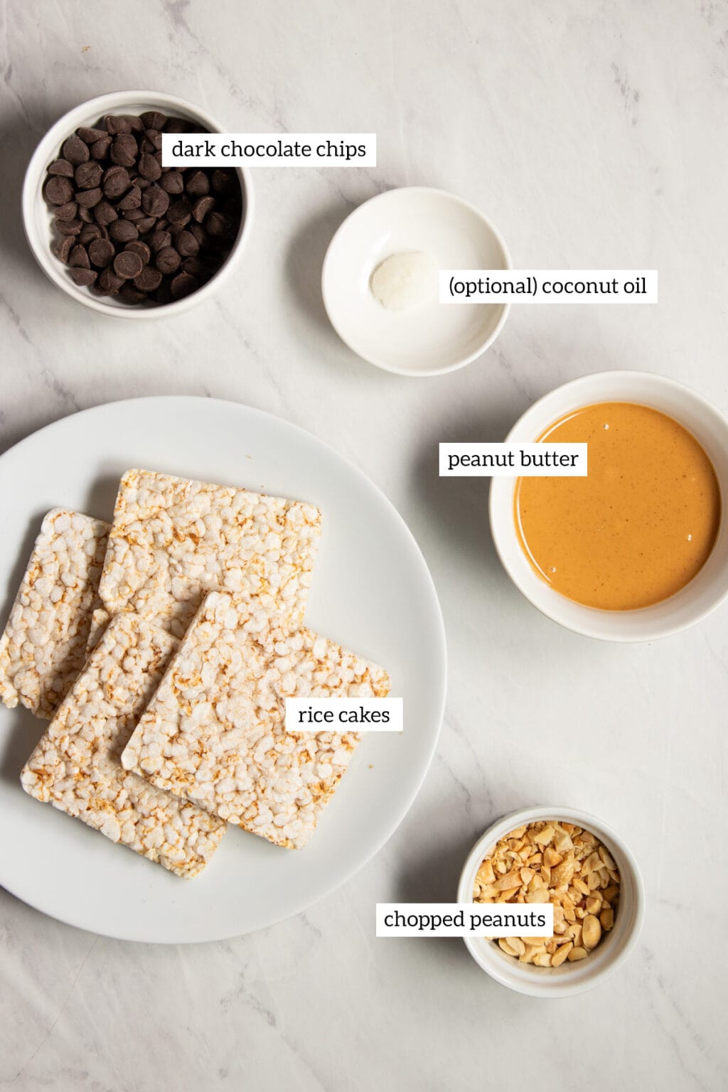 Low FODMAP Chocolate Peanut Butter Rice Cakes - Fun Without FODMAPs